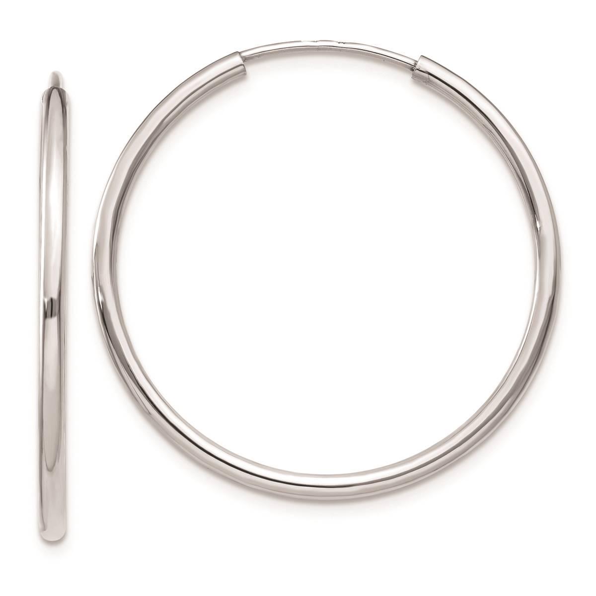 Click here for Gold Classics(tm) 10kt. White Gold 32mm Endless Ho... prices