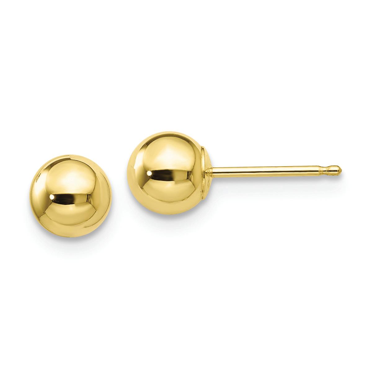 Click here for Gold Classics(tm) 10kt. Polished 5mm Ball Post Ear... prices