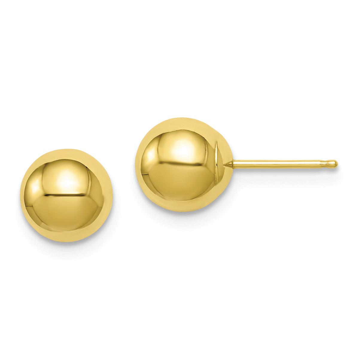 Click here for Gold Classics(tm) 10kt. Polished 7mm Ball Post Ear... prices