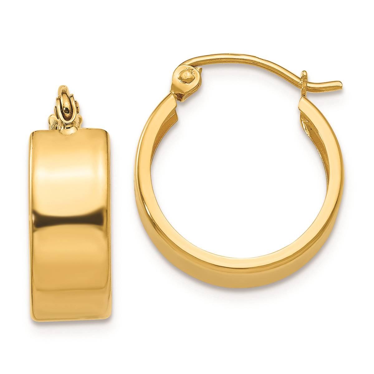 Click here for Gold Classics(tm) 14kt. Small 5.75mm Hoop Earrings prices