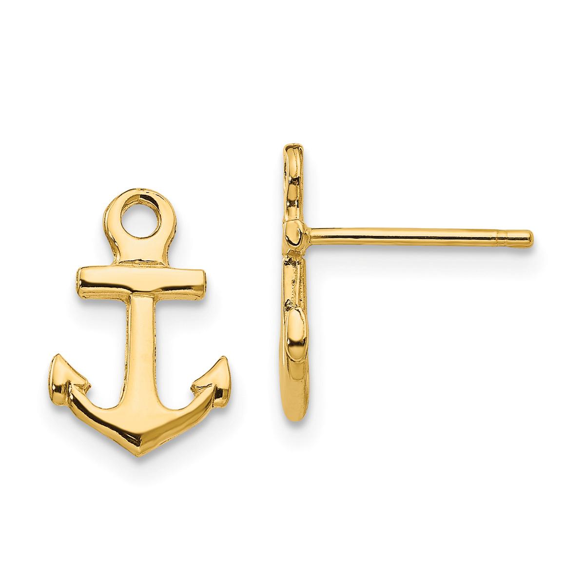 Click here for Gold Classics(tm) 14kt. Gold Anchor Stud Earrings prices