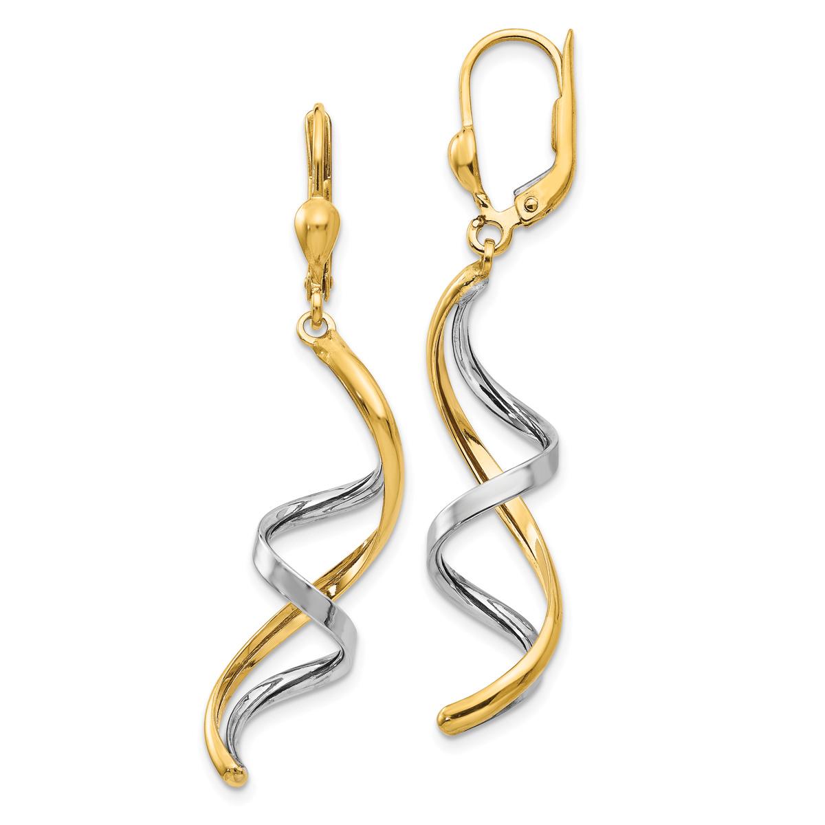 Click here for Gold Classics(tm) 14kt. Two-Tone Spiral Earrings prices
