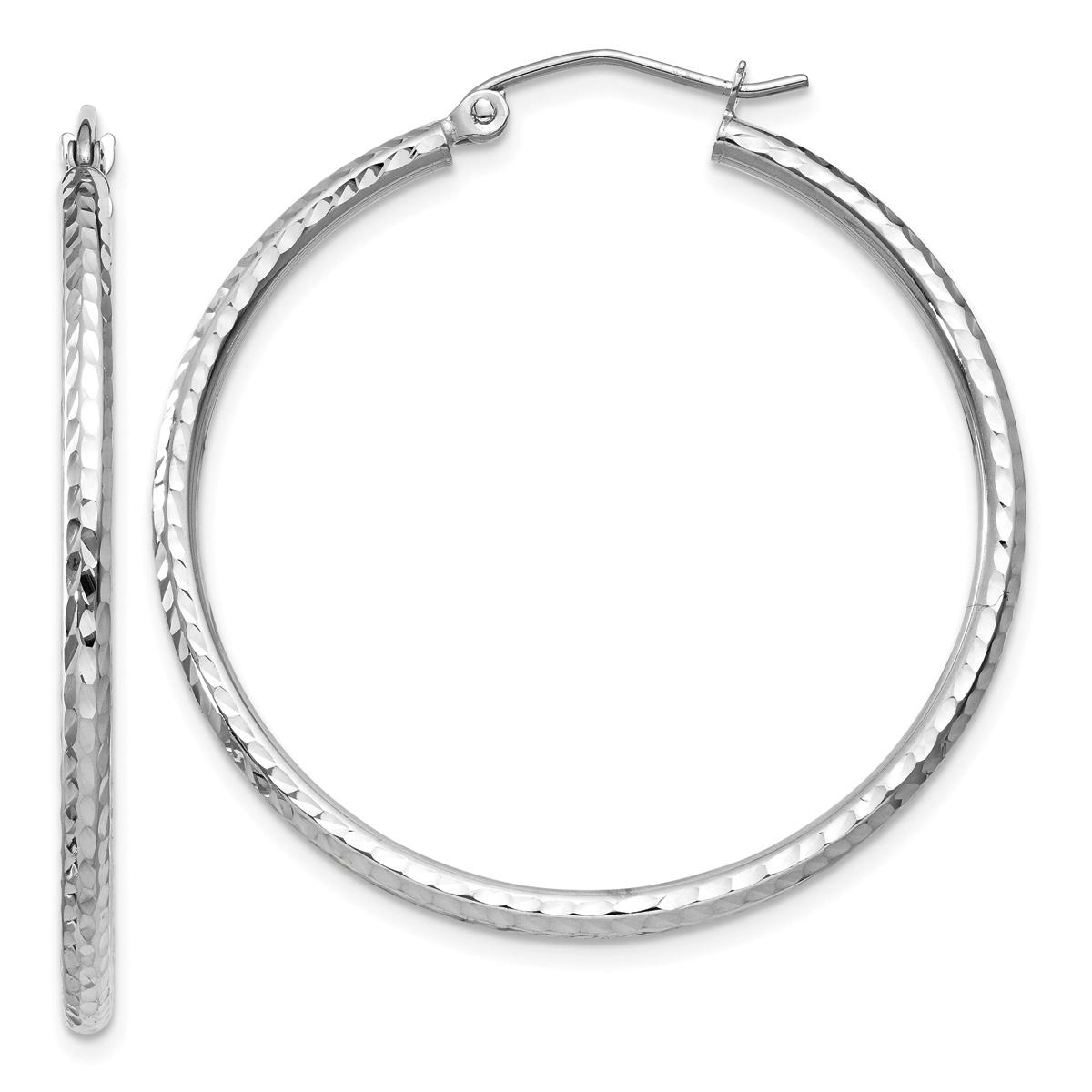 Click here for Gold Classics(tm) 14kt. White Gold 35mm Tube Hoop... prices