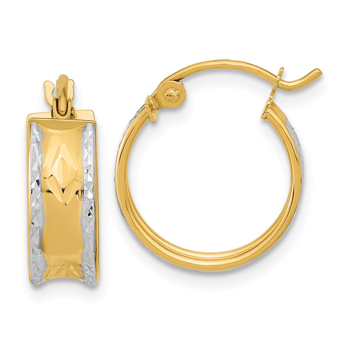 Click here for Gold Classics(tm) 14kt. White Rhodium Diamond Cut... prices