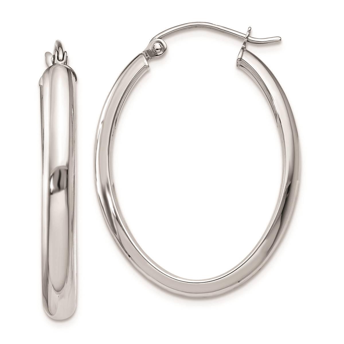 Click here for Gold Classics(tm) 14kt. White Gold 17x3.75mm Hoop... prices