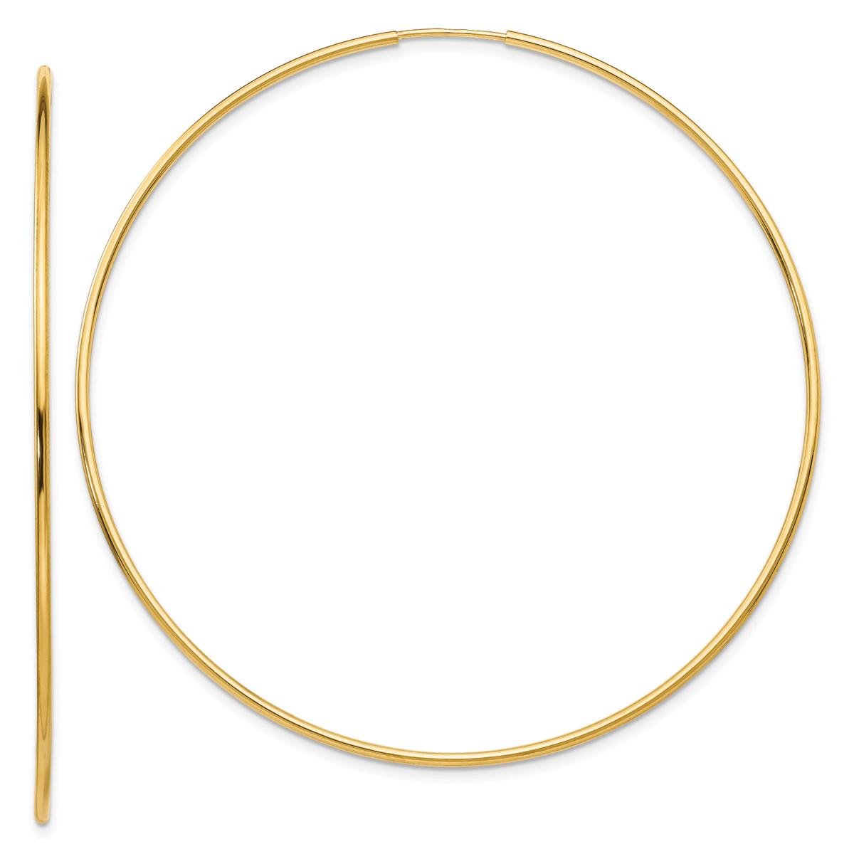 Click here for Gold Classics(tm) 14kt. Gold Polished Tube Hoop Ea... prices