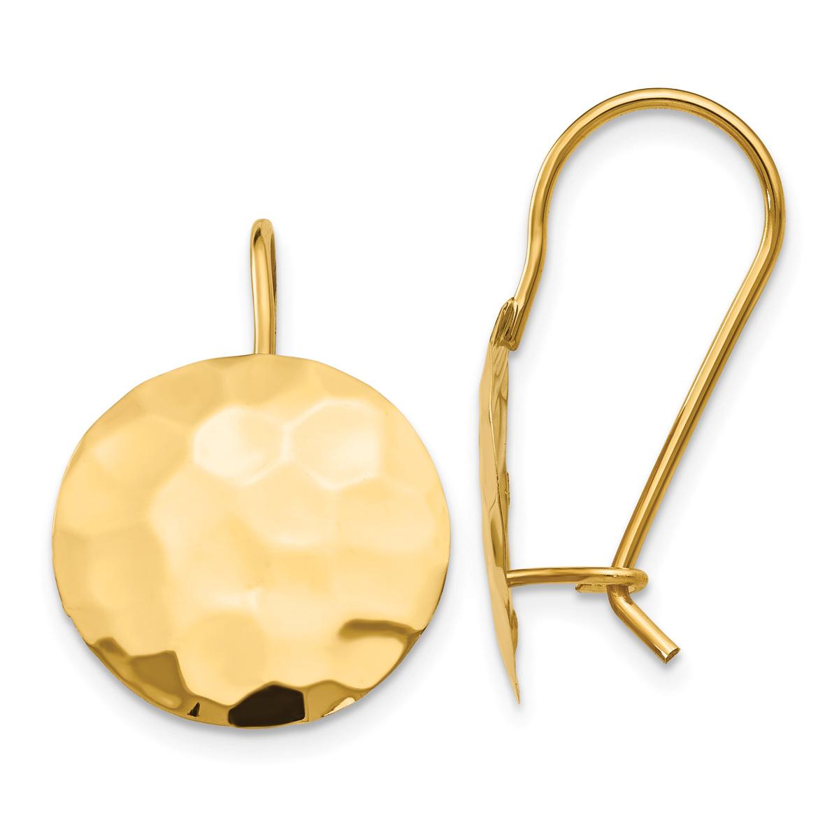 Click here for Gold Classics(tm) 14kt. 21mm Circle Disk Dangle Ea... prices