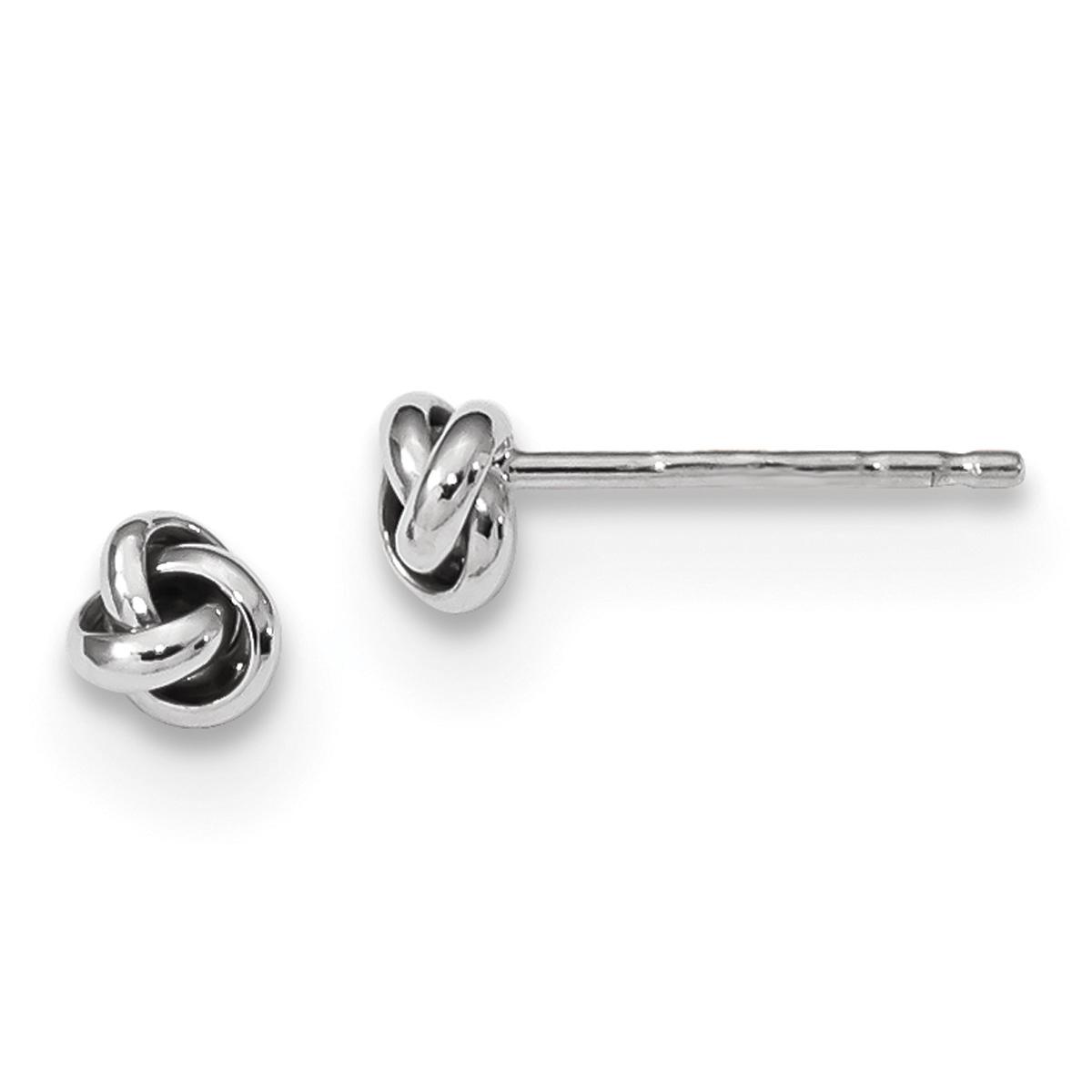 Click here for Gold Classics(tm) 4.5mm White Gold Love Knot Stud... prices
