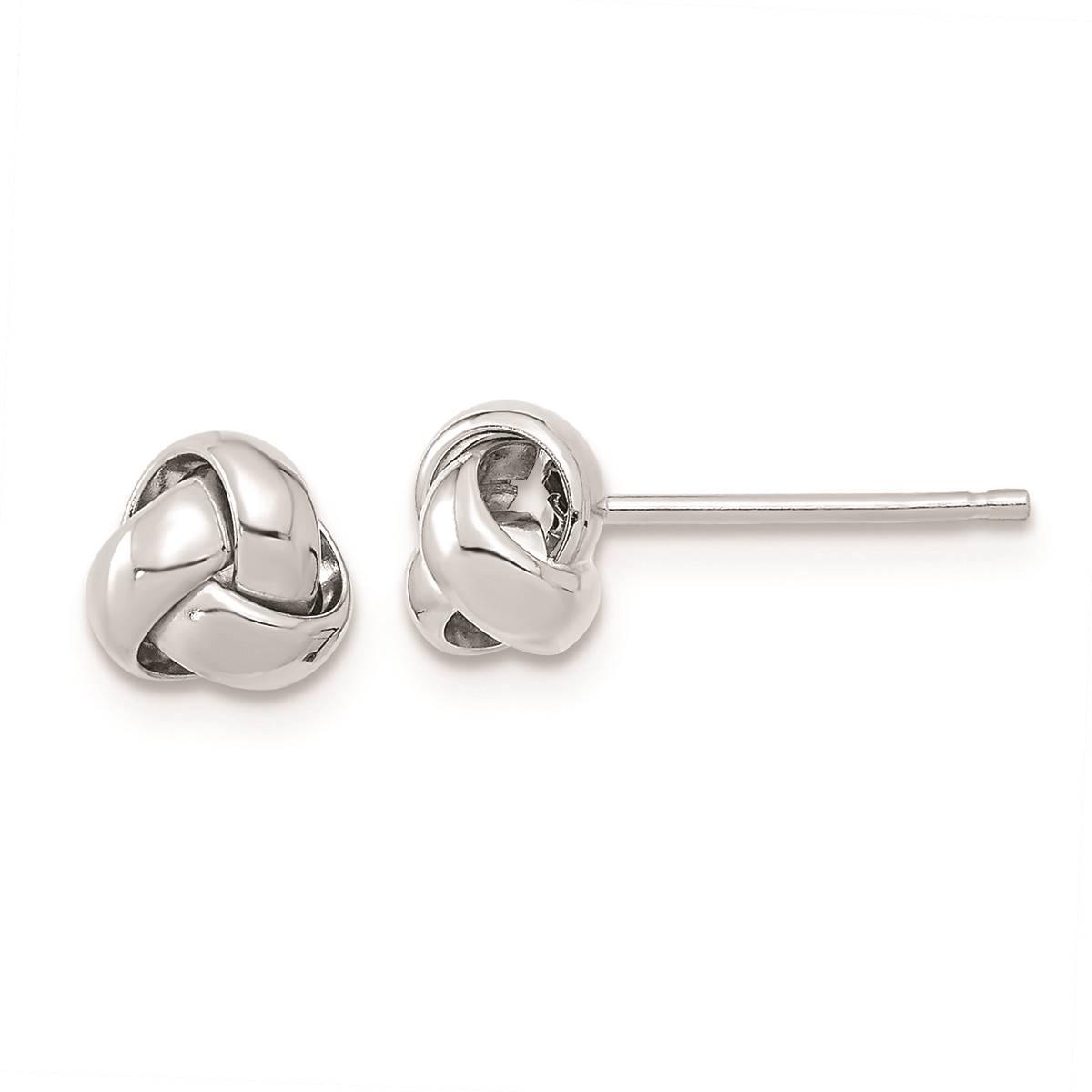 Click here for Gold Classics(tm) 6.5mm White Gold Love Knot Earri... prices