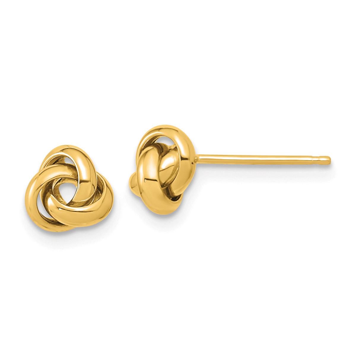 Click here for Gold Classics(tm) 6.8mm Gold Knot Stud Earrings prices