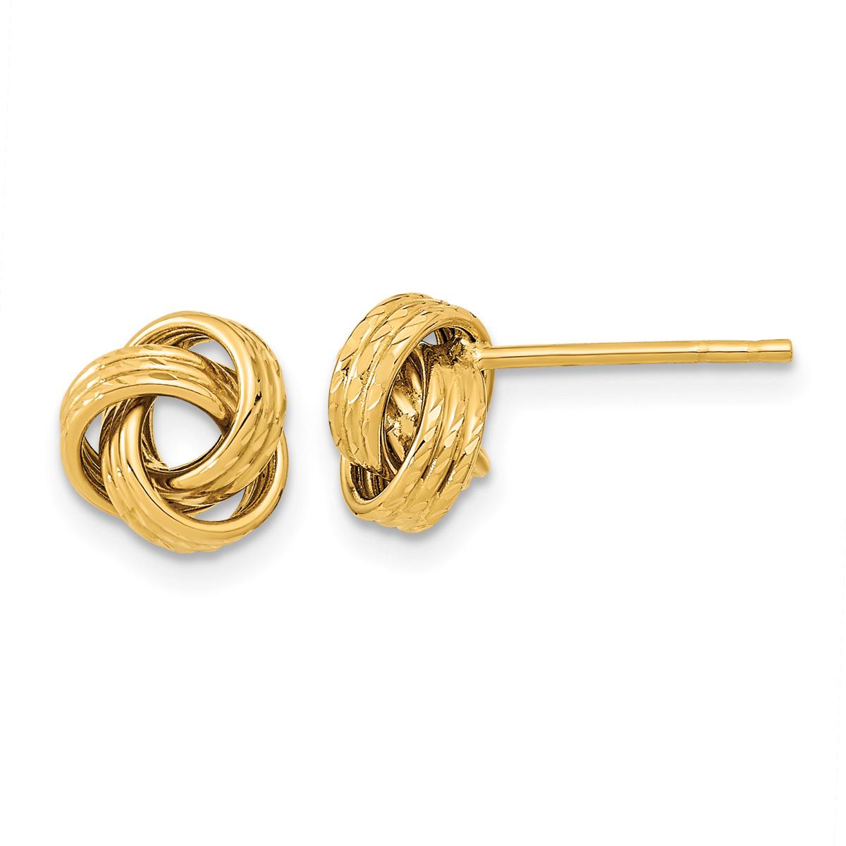 Click here for Gold Classics(tm) 8mm Gold Knot Stud Earrings prices