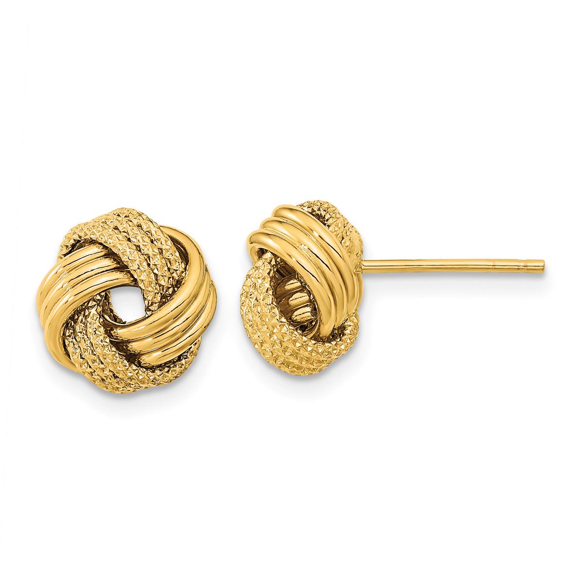Click here for Gold Classics(tm) 10mm Gold Love Knot Earrings prices