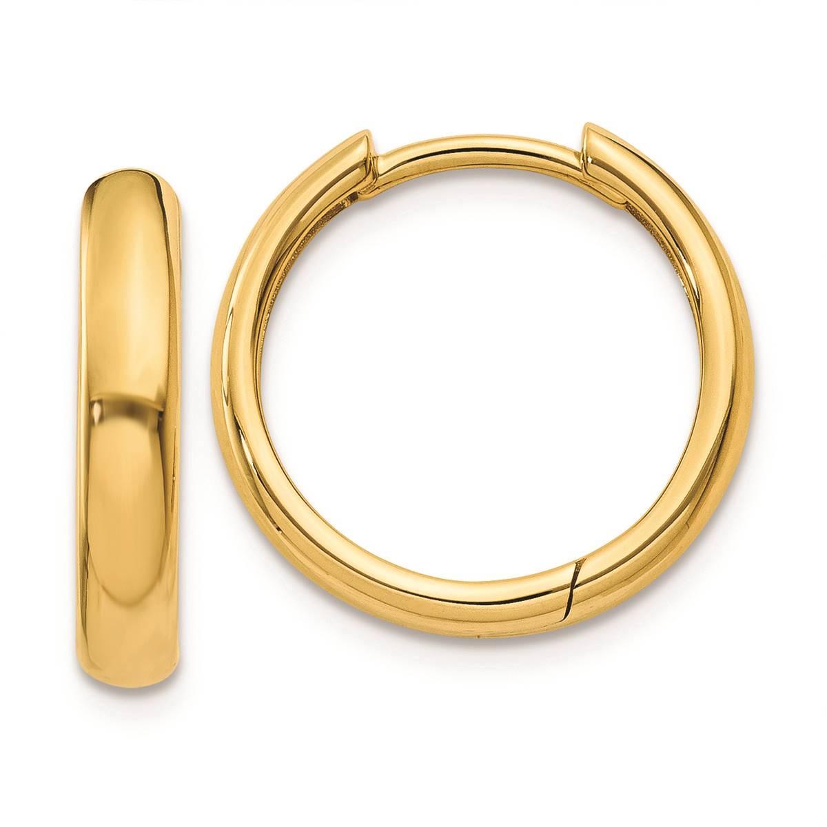Click here for Gold Classics(tm) 14kt. 15mm Hinged Hoop Earrings prices