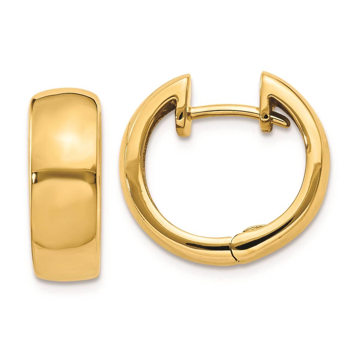 Click here for Gold Classics(tm) 14kt. Yellow Gold Hinged Hoop Ea... prices