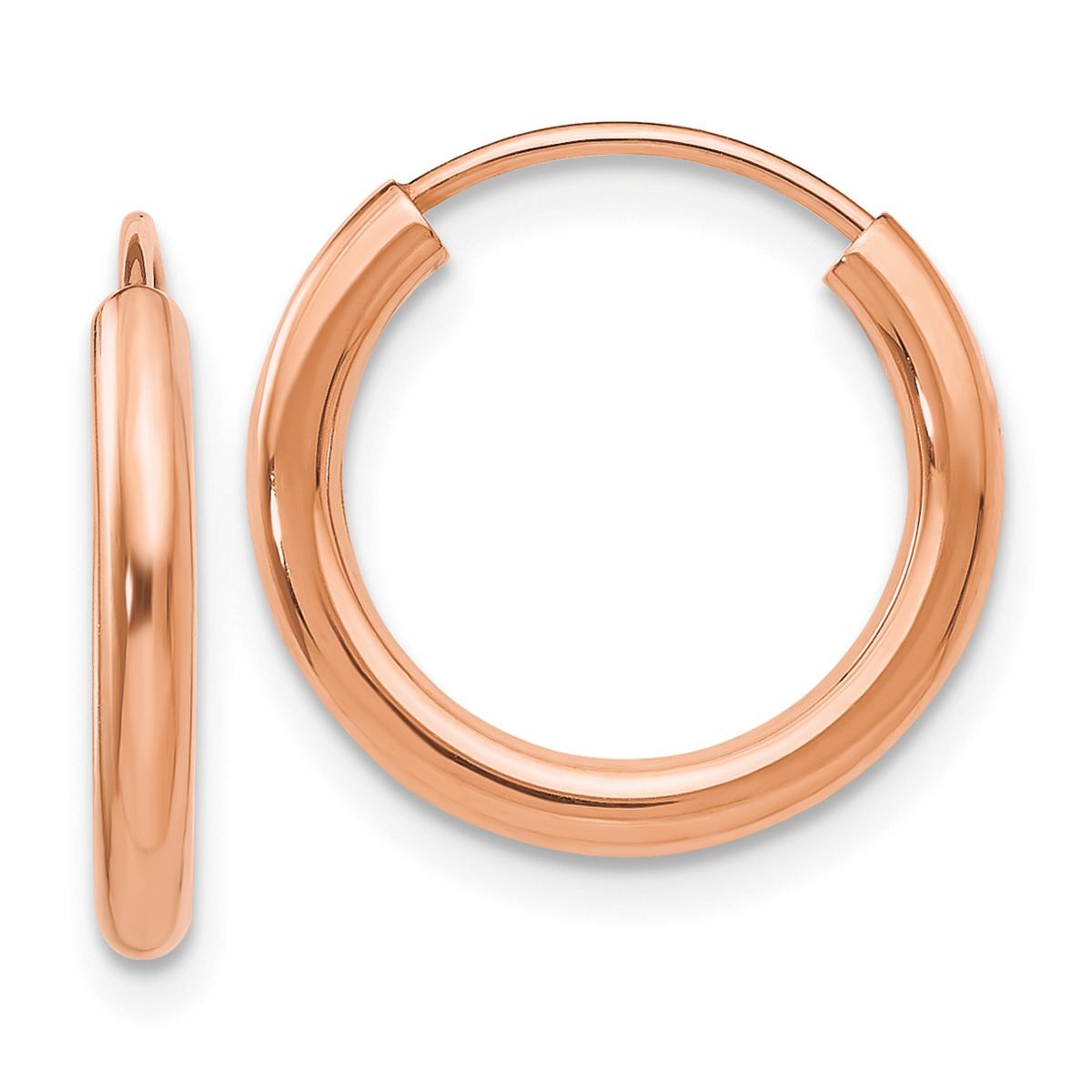 Click here for Gold Classics(tm) 15mm. 14kt. Rose Gold Polished H... prices