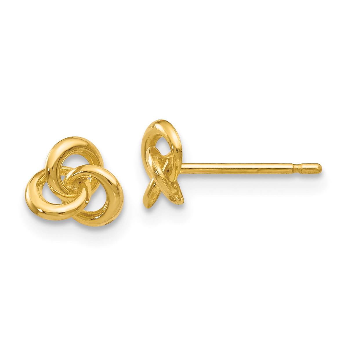 Click here for Gold Classics(tm) 14kt. Polished Trinity Knot Stud... prices