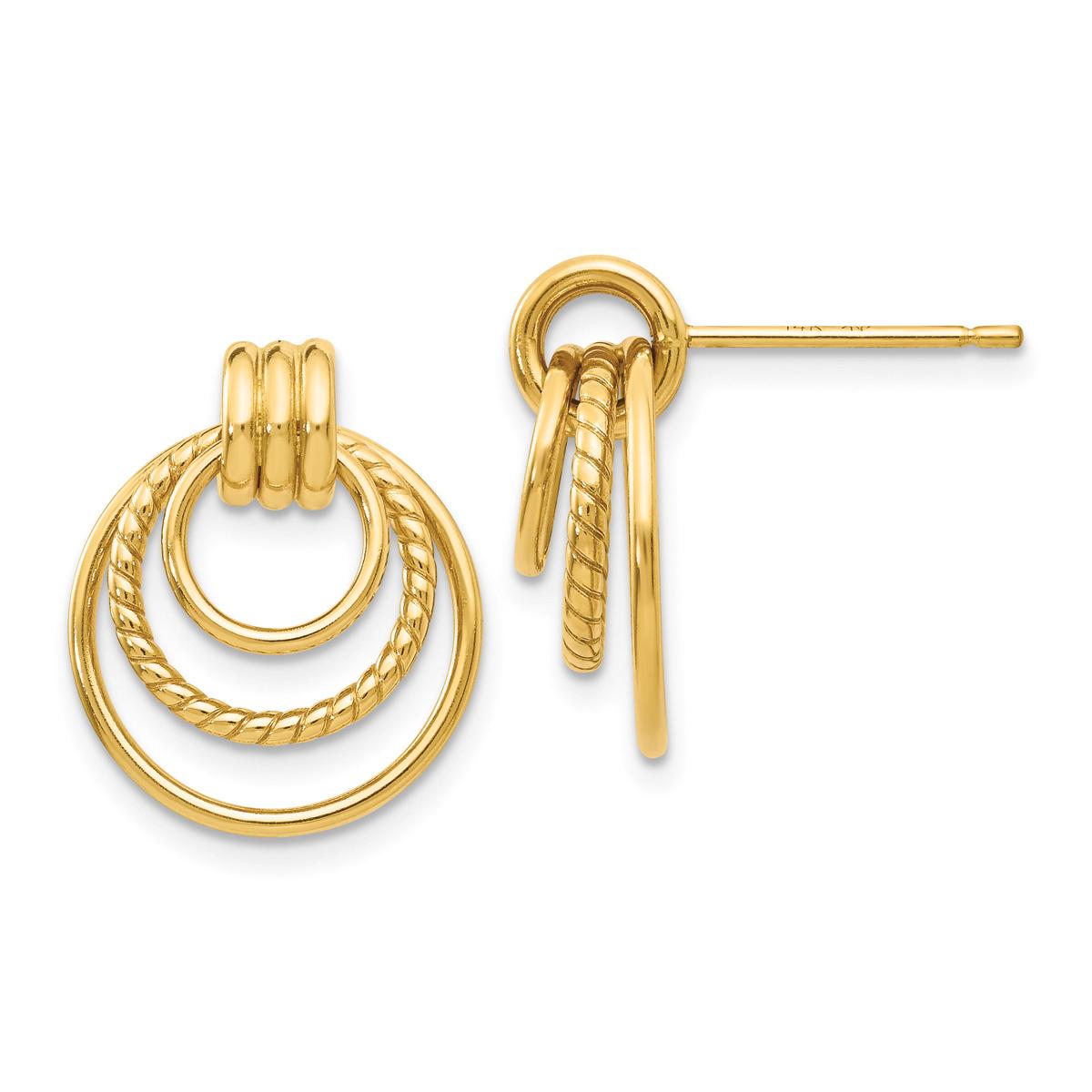 Click here for Gold Classics(tm) 14kt. Twist Fancy Stud Earrings prices