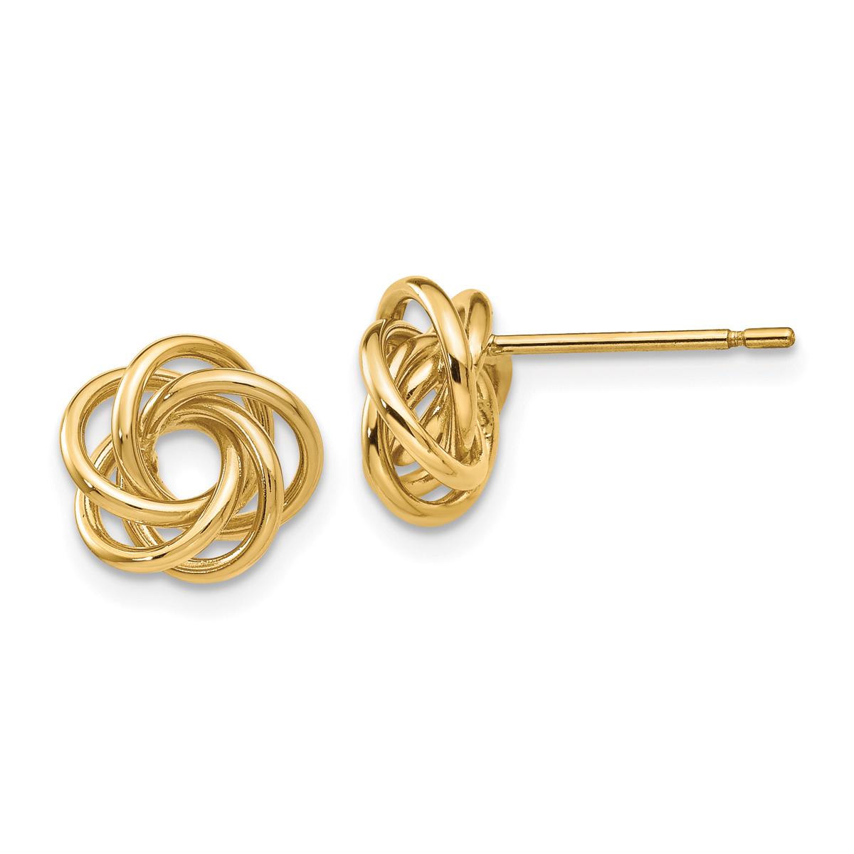 Click here for Gold Classics(tm) 14kt. 8mm Gold Knot Earrings prices