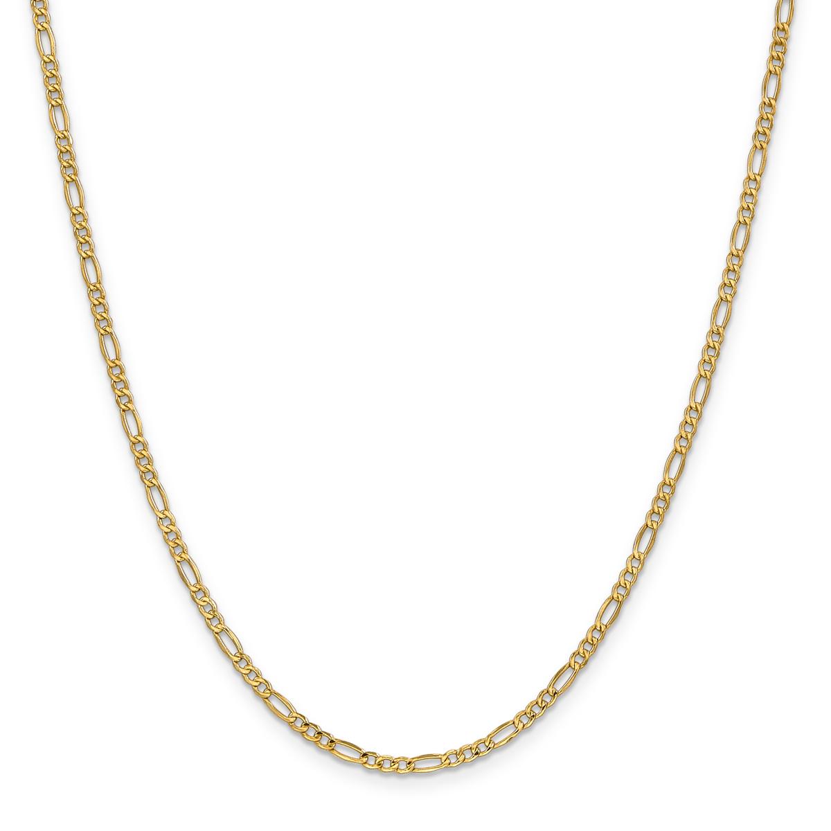Click here for Gold Classics(tm)2.5mm. 14kt. Semi Solid Figaro Ch... prices