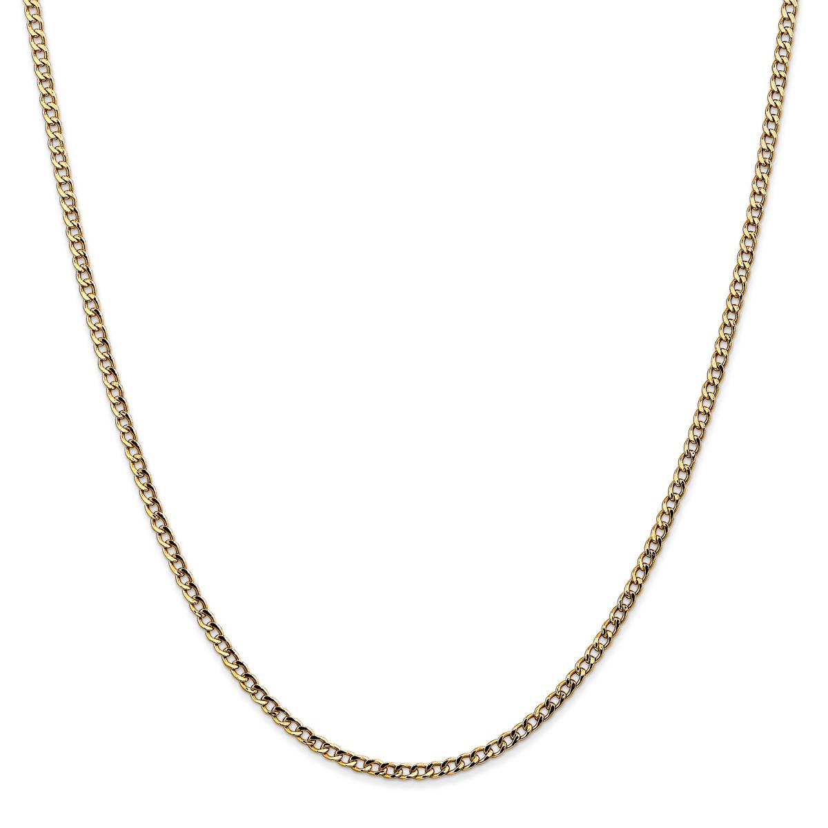 Click here for Gold Classics(tm) 2.5mm. 14kt. Semi Solid Curb Lin... prices