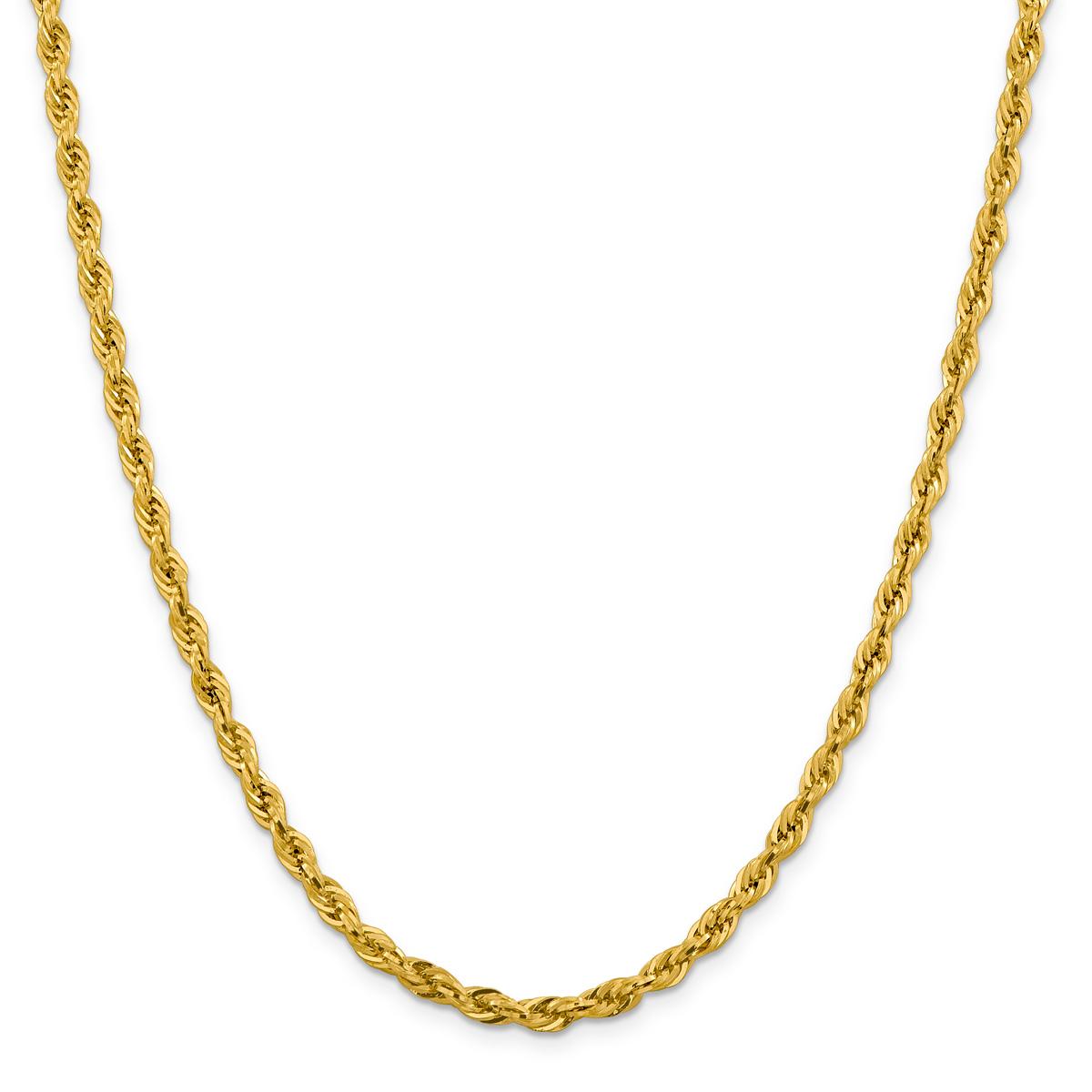 Click here for Gold Classics(tm) 4.25mm. 14kt. Semi Solid Rope Ch... prices