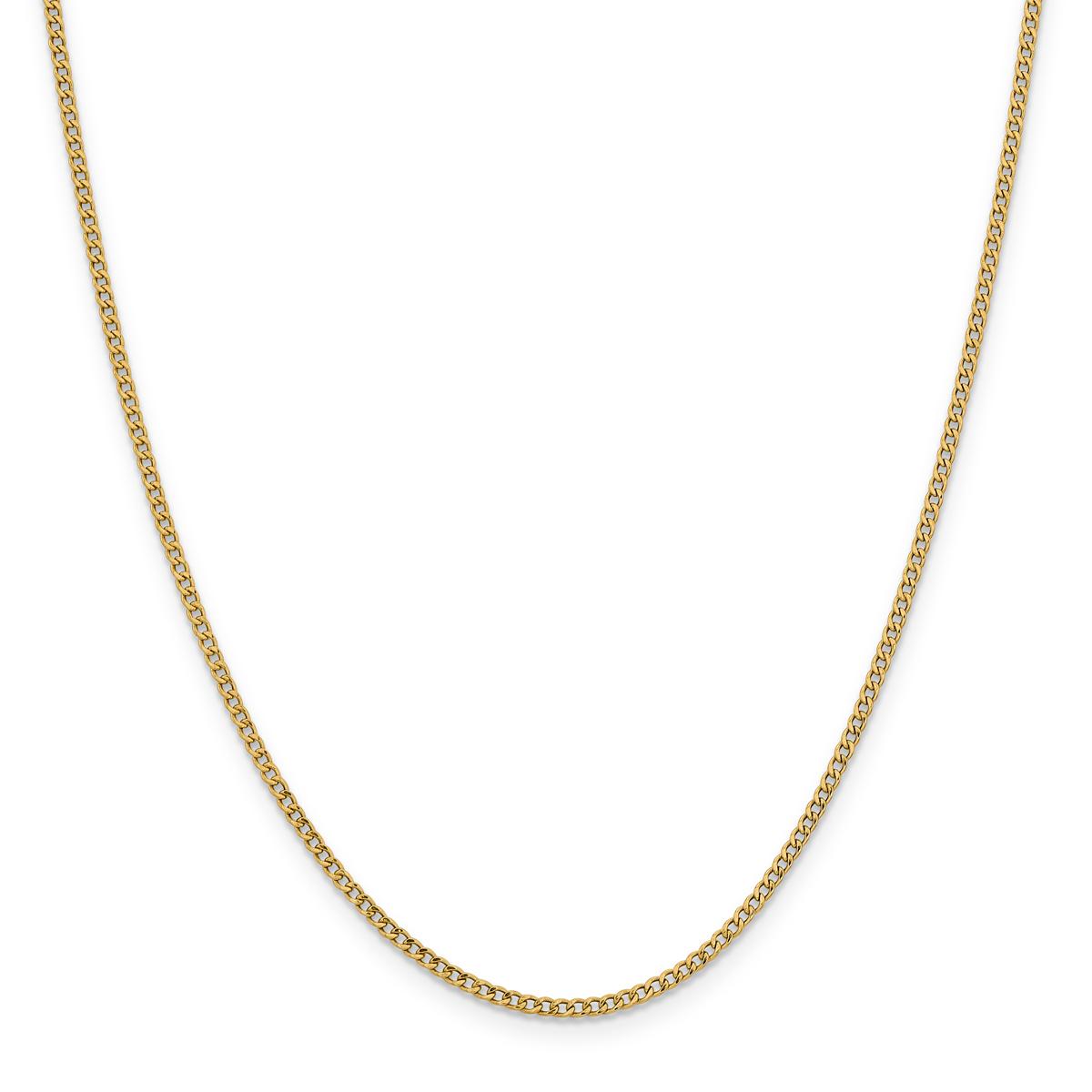 Click here for Gold Classics(tm) 1.85mm. 14kt. Semi Solid Curb Li... prices