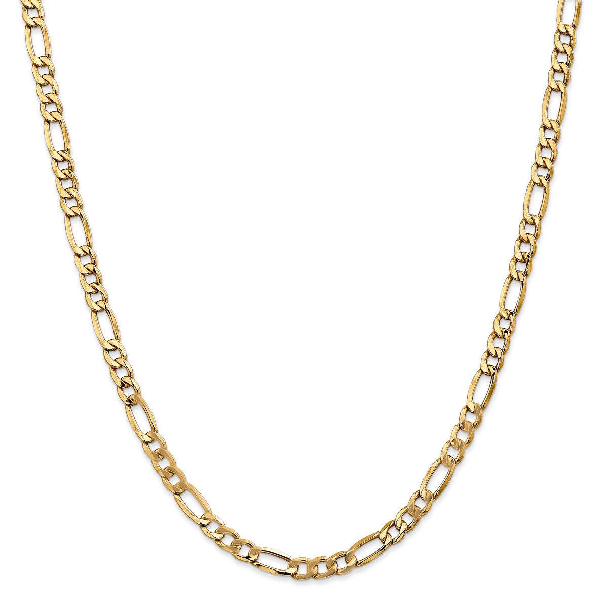 Click here for Gold Classics(tm) 5.75mm. 14kt. Semi Solid Figaro... prices
