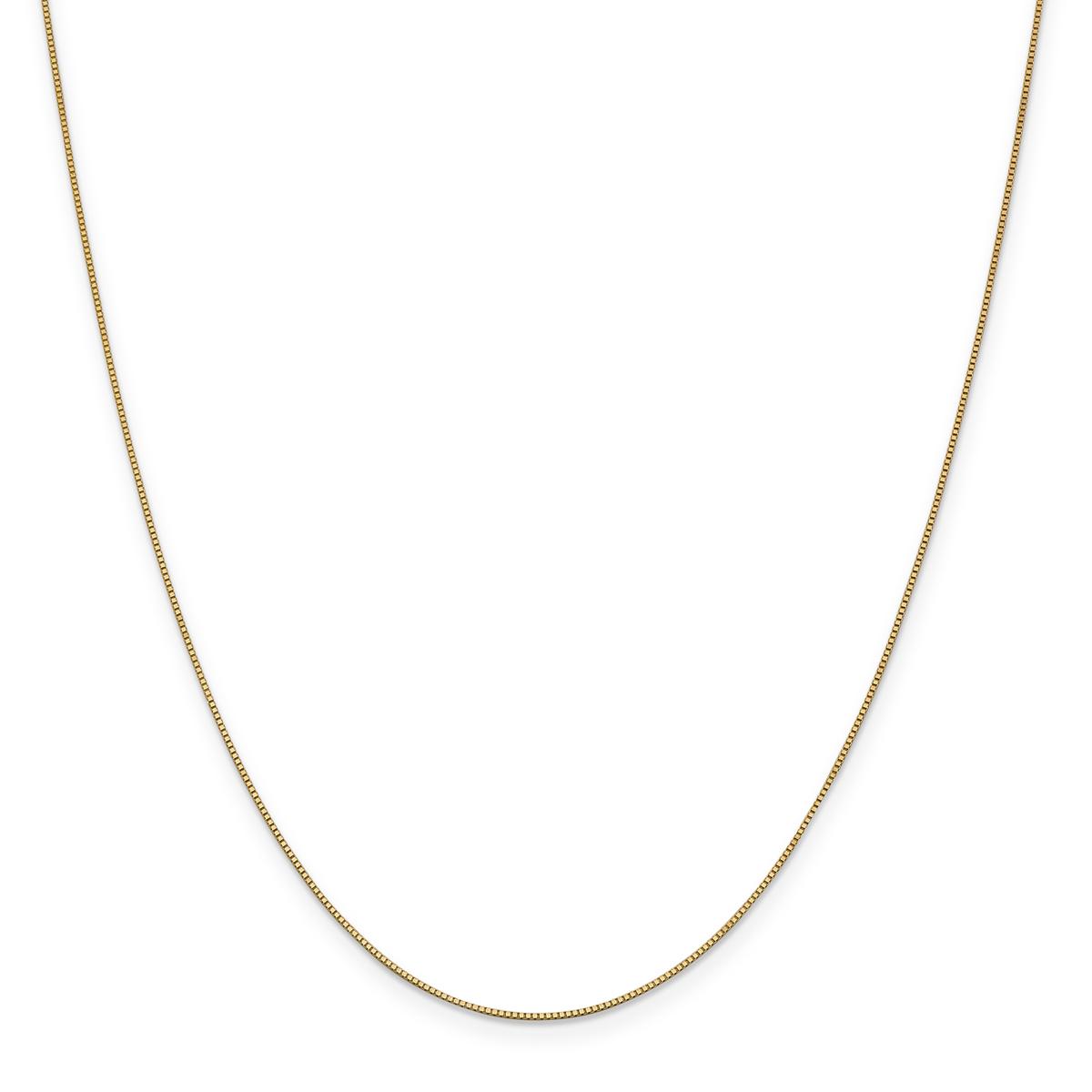 Click here for Gold Classics(tm) .7mm. 14kt. Gold Box Chain Neckl... prices