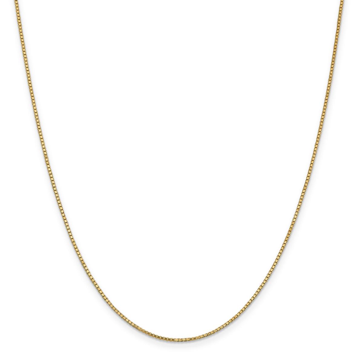 Click here for Gold Classics(tm) 1.1mm. 14kt. Gold Box Chain Neck... prices