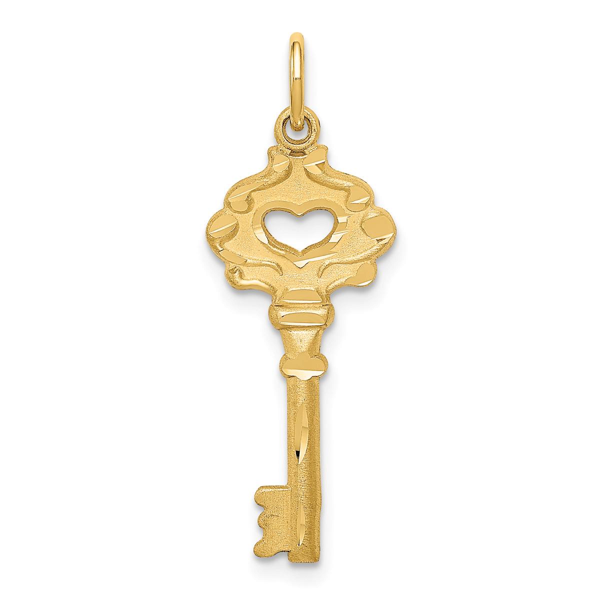 Click here for Gold Classics(tm) 14kt. Polished Fancy Edge Key Ch... prices