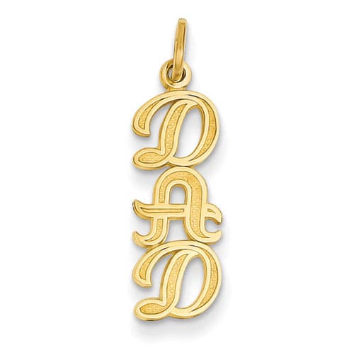 Click here for Mens Gold Classics(tm) 14kt. Yellow Gold Dad Charm prices
