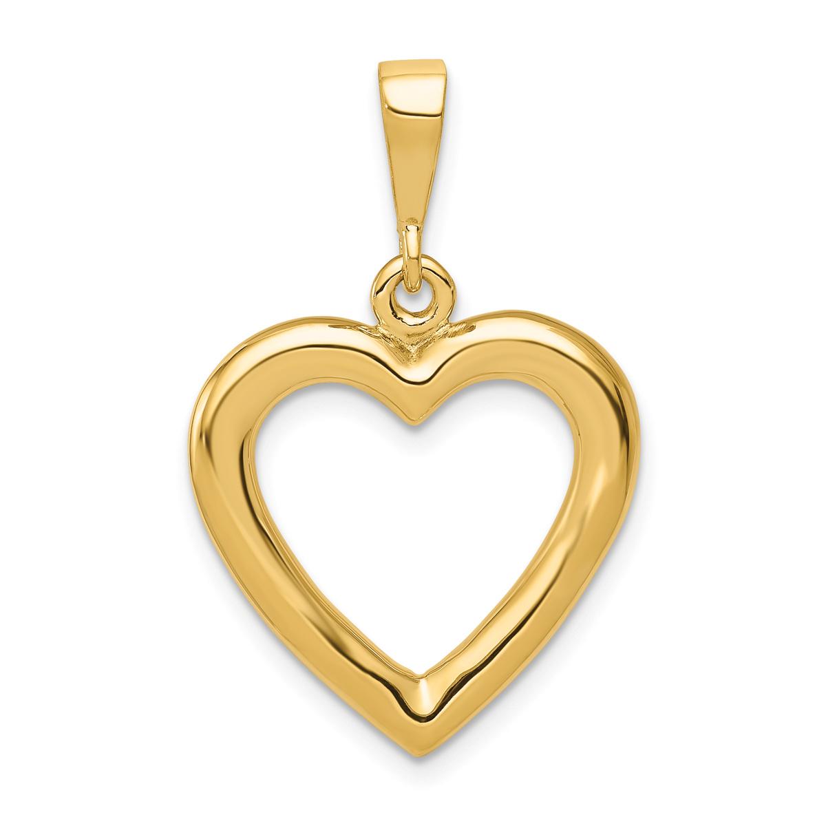 Click here for Gold Classics(tm) 14kt. Polished Heart Pendant prices