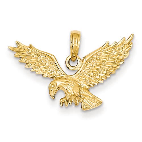 Click here for Gold Classics(tm) 14k. Solid Polished Eagle Pendan... prices