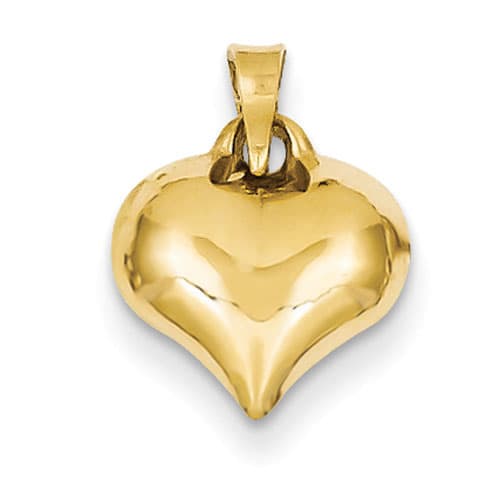 Click here for Gold Classics(tm) 14kt. Gold Puffed Heart Pendant prices