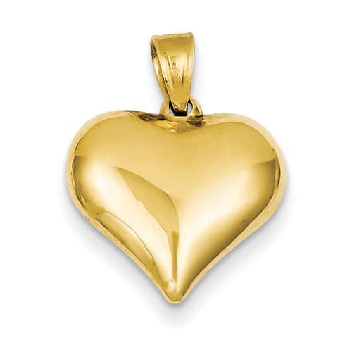 Click here for Gold Classics(tm) 14kt. Puffed Heart Pendant Neckl... prices