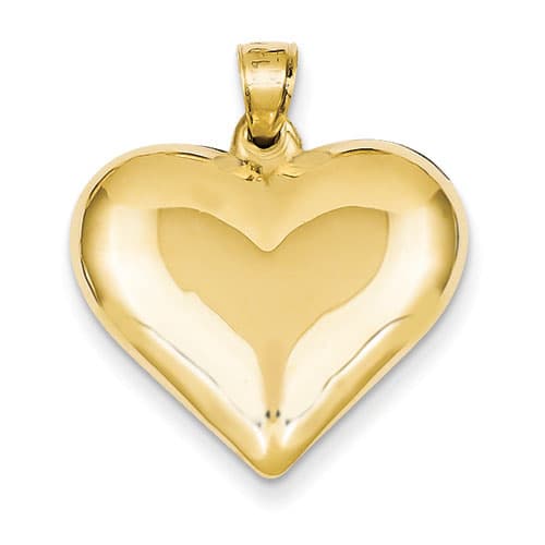 Click here for Gold Classics(tm) 14kt. Puffed Heart Pendant in 14... prices