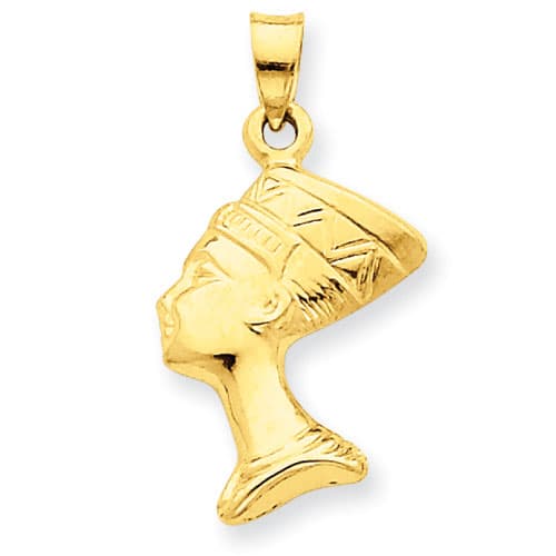 Click here for Unisex Gold Classics(tm) 14kt. 3-D Nefertiti Penda... prices