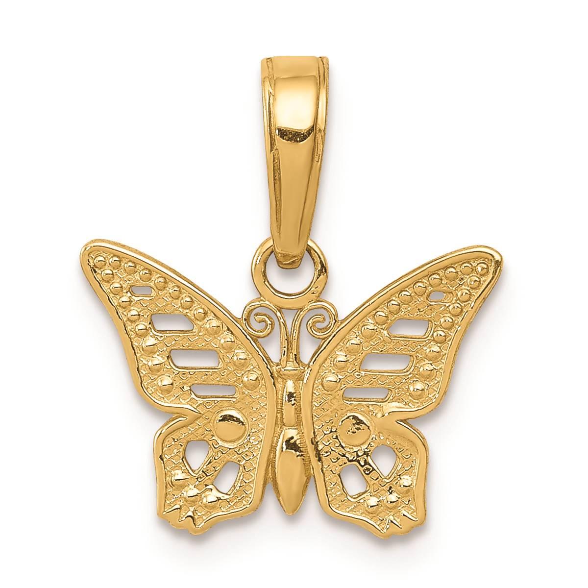 Click here for Gold Classics(tm) 14kt. Cut-Out Butterfly Pendant prices