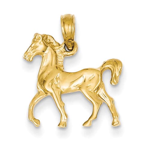 Click here for Gold Classics(tm) 14kt. Standing Horse Pendant prices