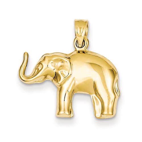 Click here for Gold Classics(tm) 14kt. Yellow Gold Elephant Penda... prices