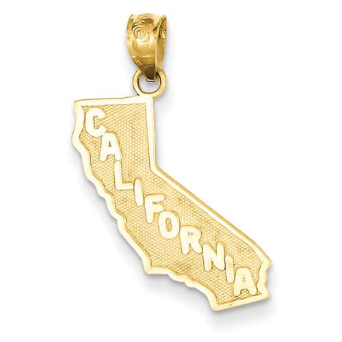 14k Gold Charm  California State Charm