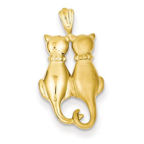 Click here for Gold Classics(tm) 14kt. Polished Cats Pendant prices