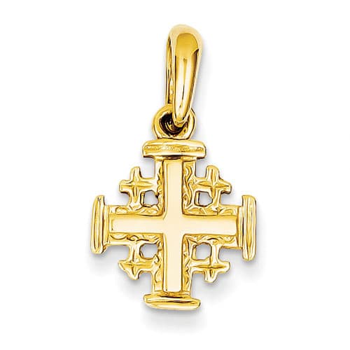 Click here for Gold Classics(tm) 14kt. Gold Jerusalem Cross Charm prices