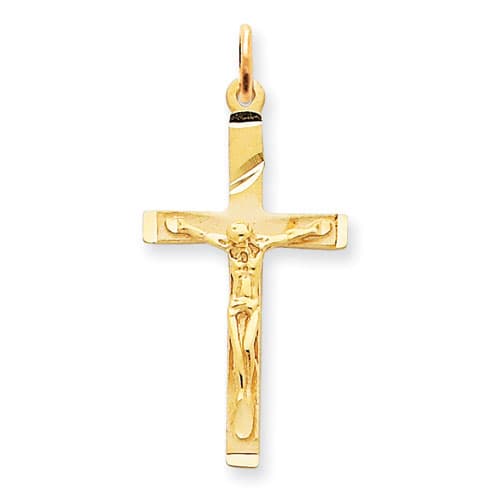 Click here for Gold Classics(tm) 14kt. Yellow Gold Crucifix Charm prices