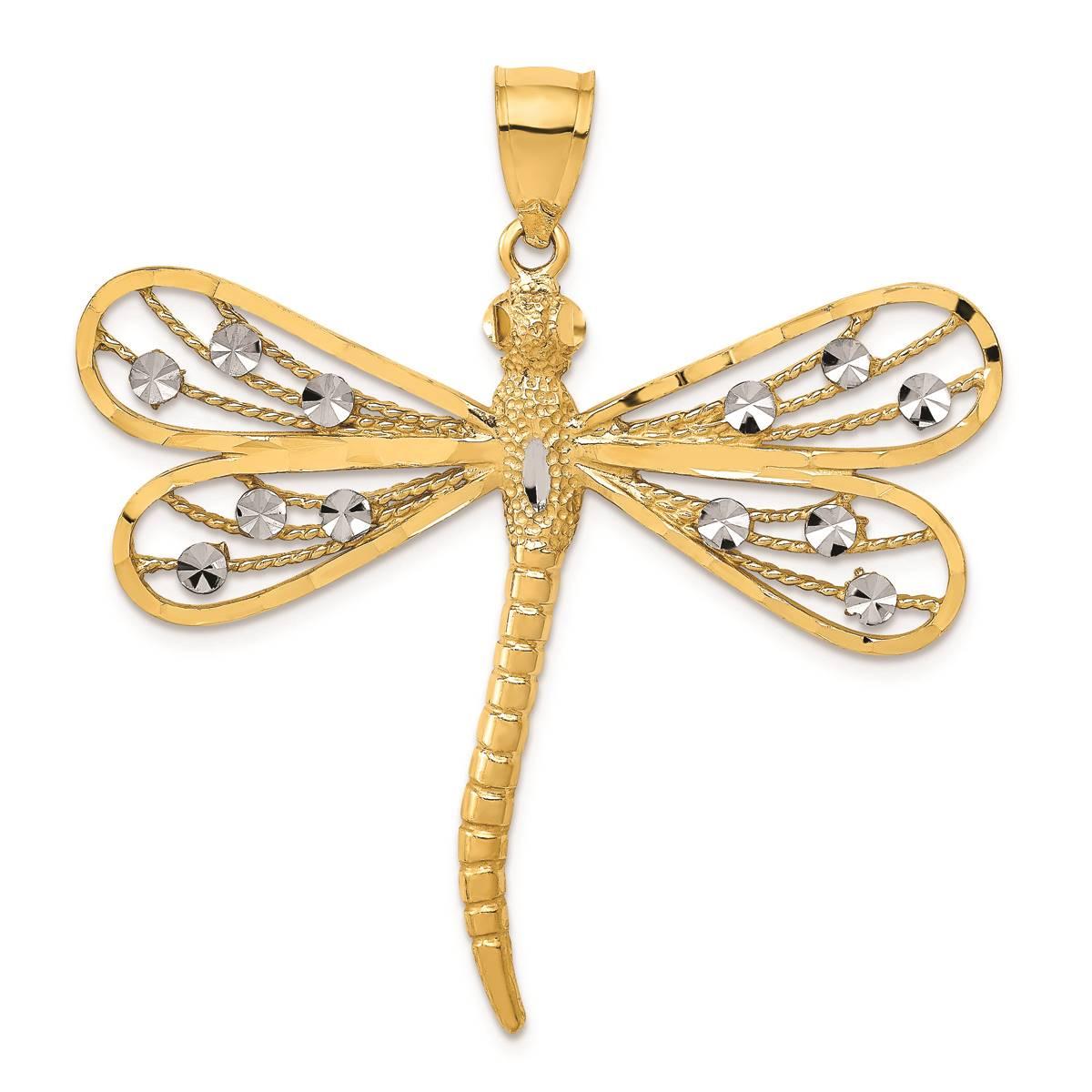 Click here for Gold Classics(tm) 14kt. Filigree Dragonfly Pendant prices