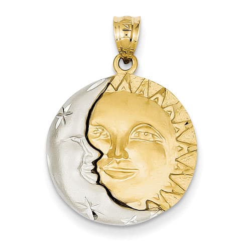 Click here for Gold Classics(tm) 14kt. Sun & Moon Charm prices