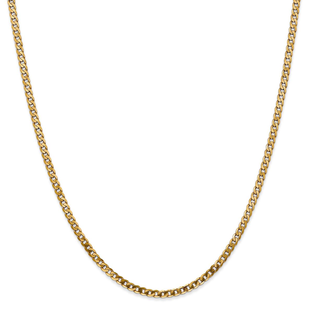 Click here for Gold Classics(tm) 2.9mm. 14kt. Gold Beveled Curb C... prices