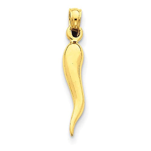 Click here for Gold Classics(tm) 14kt. Gold Medium Italian Horn P... prices