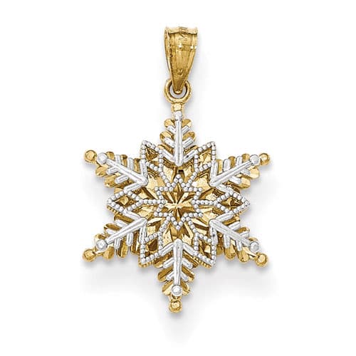 Click here for Gold Classics(tm) 14kt. Snowflake Pendant prices