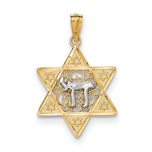 Click here for Unisex Gold Classics(tm) 14kt. Two Tone Star of Da... prices